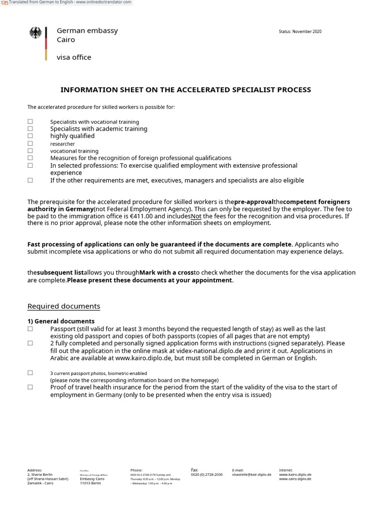 Requirements For Visa For Embassy - De.en | PDF | Travel Visa | Passport