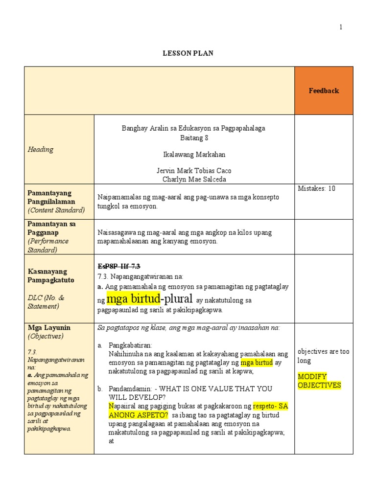 r2 Salceda Caco Lesson Plan | PDF