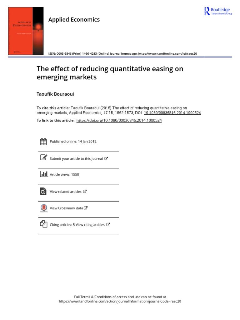 The Effect of Reducing Quantitative Easing On Emerging Markets | PDF | Quantitative Easing ...
