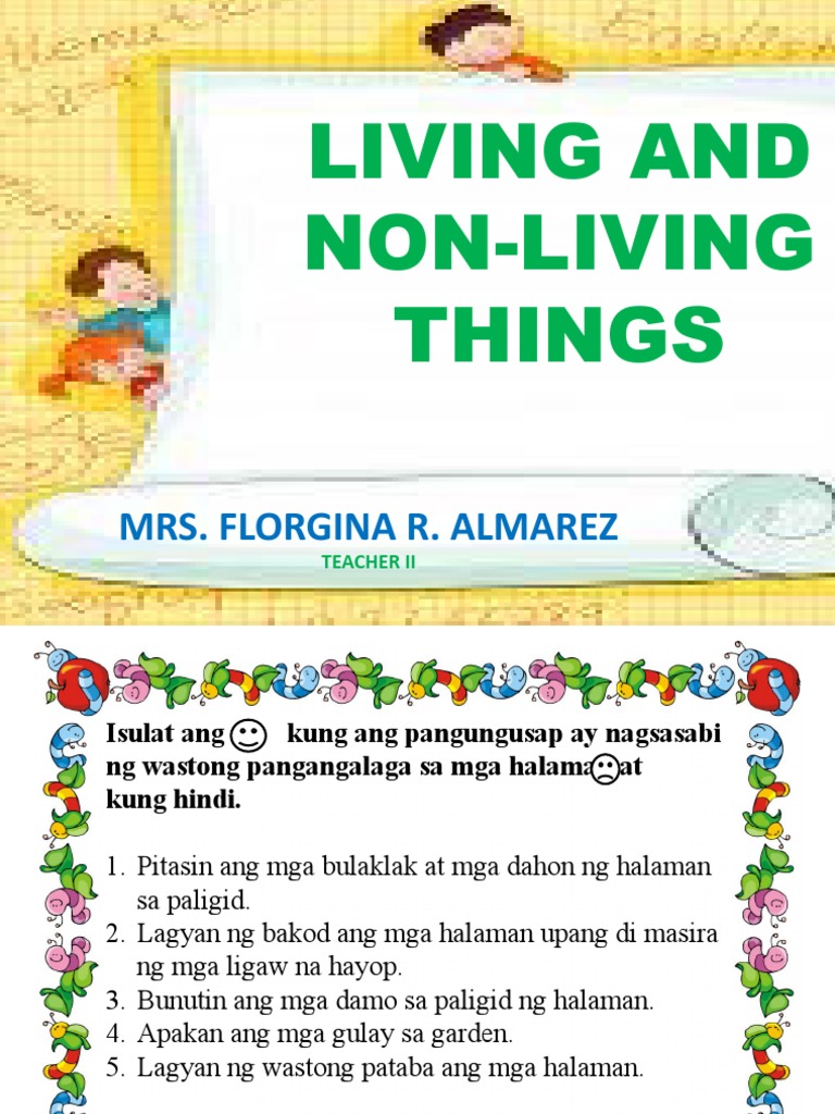 Living Ang Non Living Things | PDF
