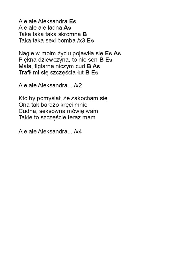 Ale Ale Aleksandra | PDF