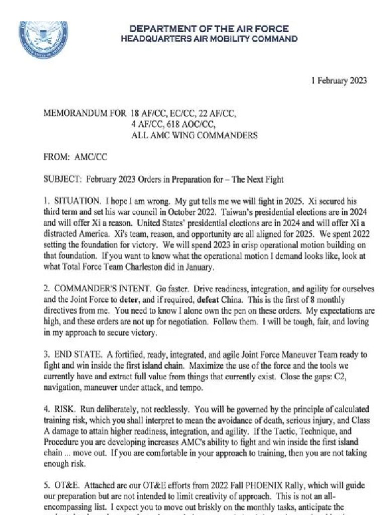 Minihan Letter | PDF