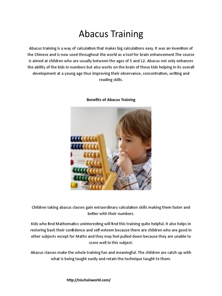 Abacus Training | PDF | Memory | Cognitive Science