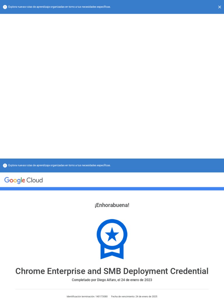 Chrome Enterprise and SMB Deployment Credential - Google | PDF