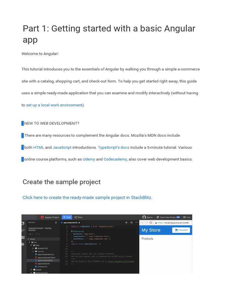 Getting started with basic Angular app | PDF | World Wide Web | Internet & Web