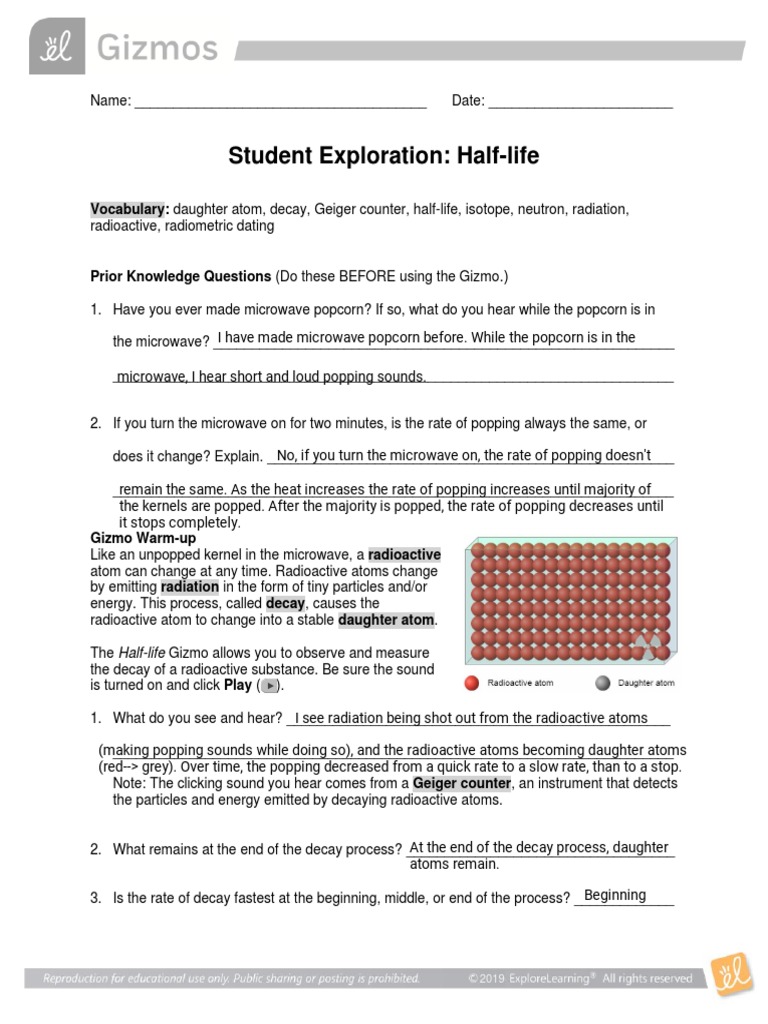 Half lifeSE | PDF | Radioactive Decay | Atoms