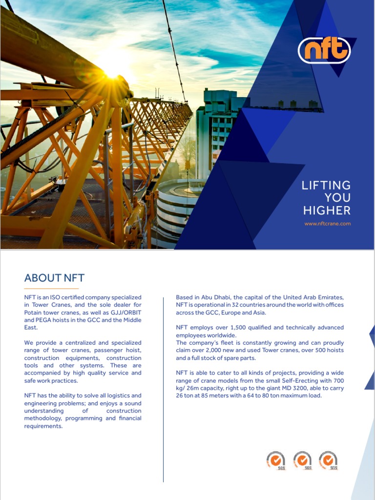 NFT Brochure | PDF | Crane (Machine) | Manufactured Goods