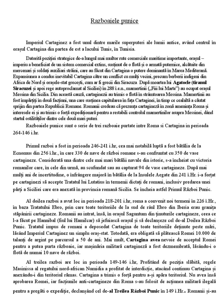 Razboaiele Punice | PDF