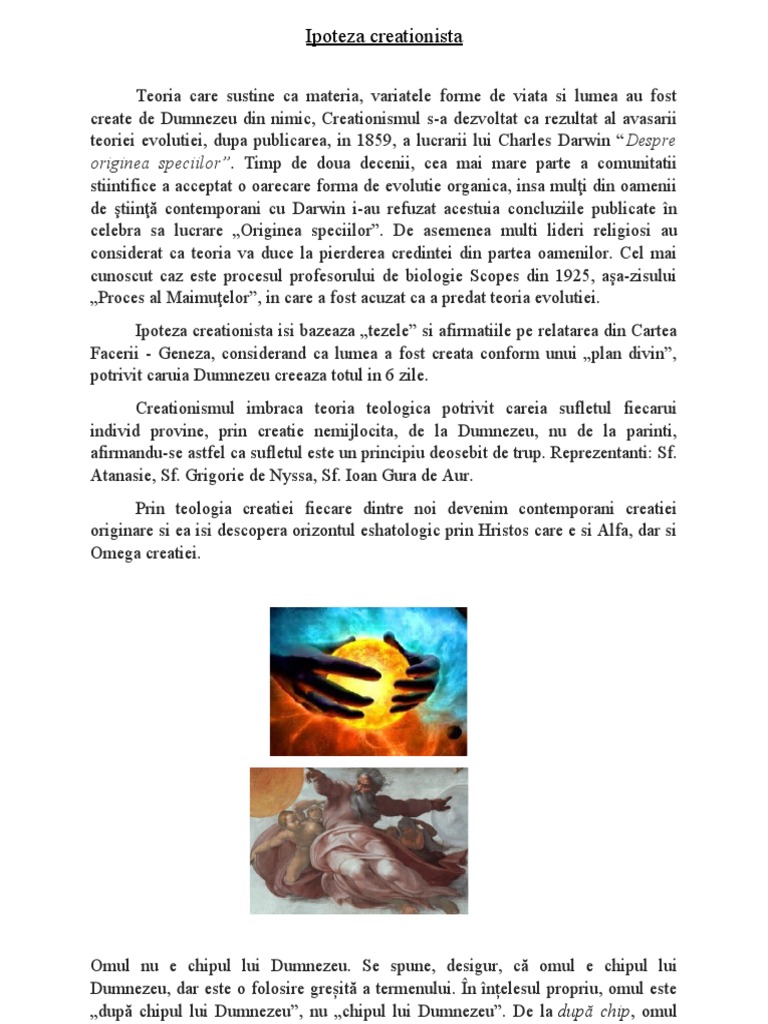 Ipoteza Creationista Si Big Bang | PDF