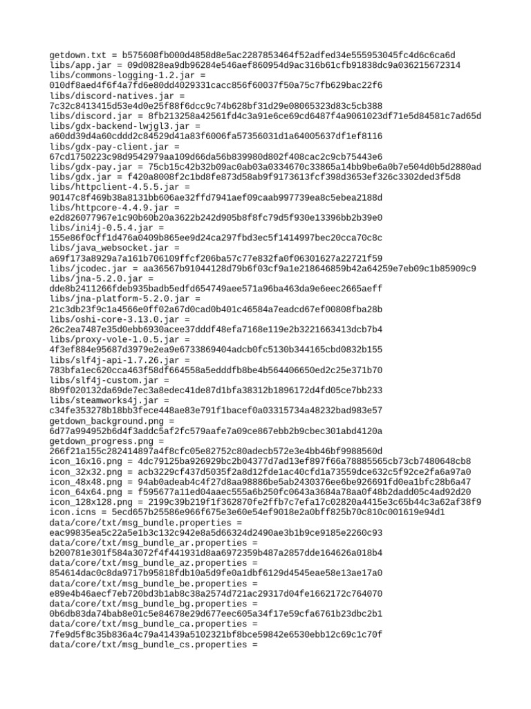 Hash Checksums for Game Files and Assets | PDF | Software | Computer ...