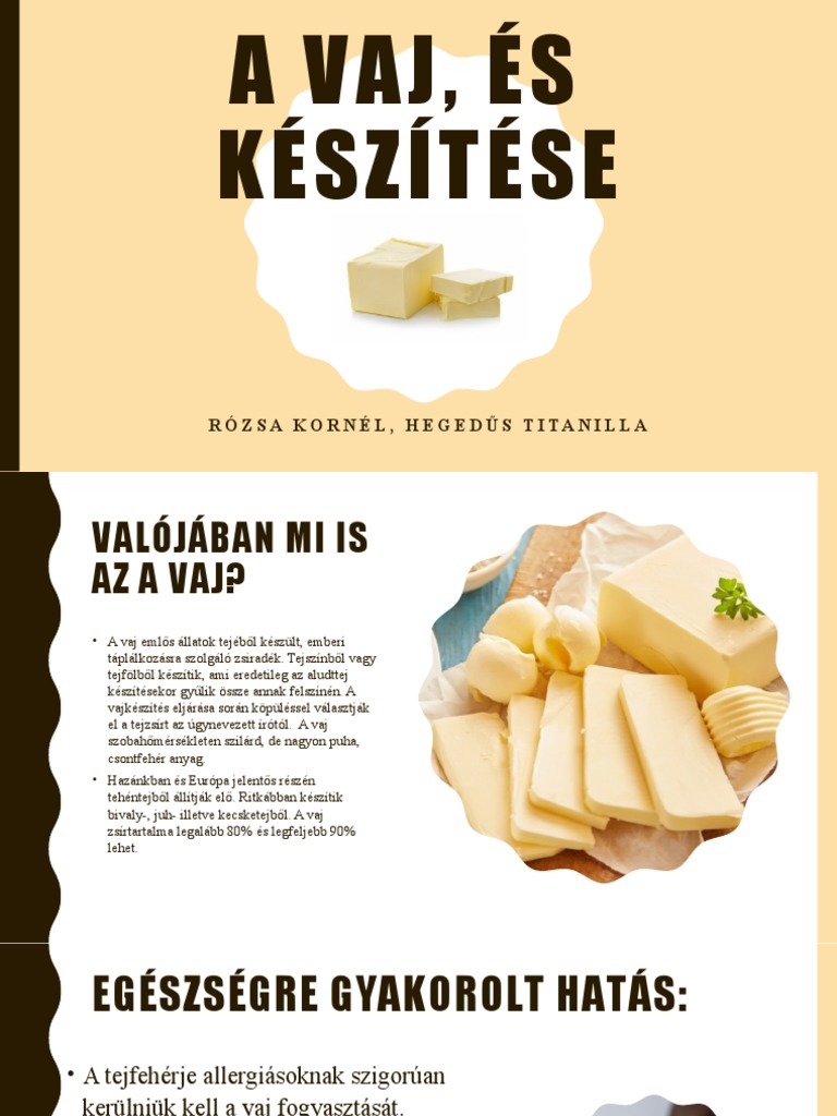 Vaj, És Vaj Készítés | PDF