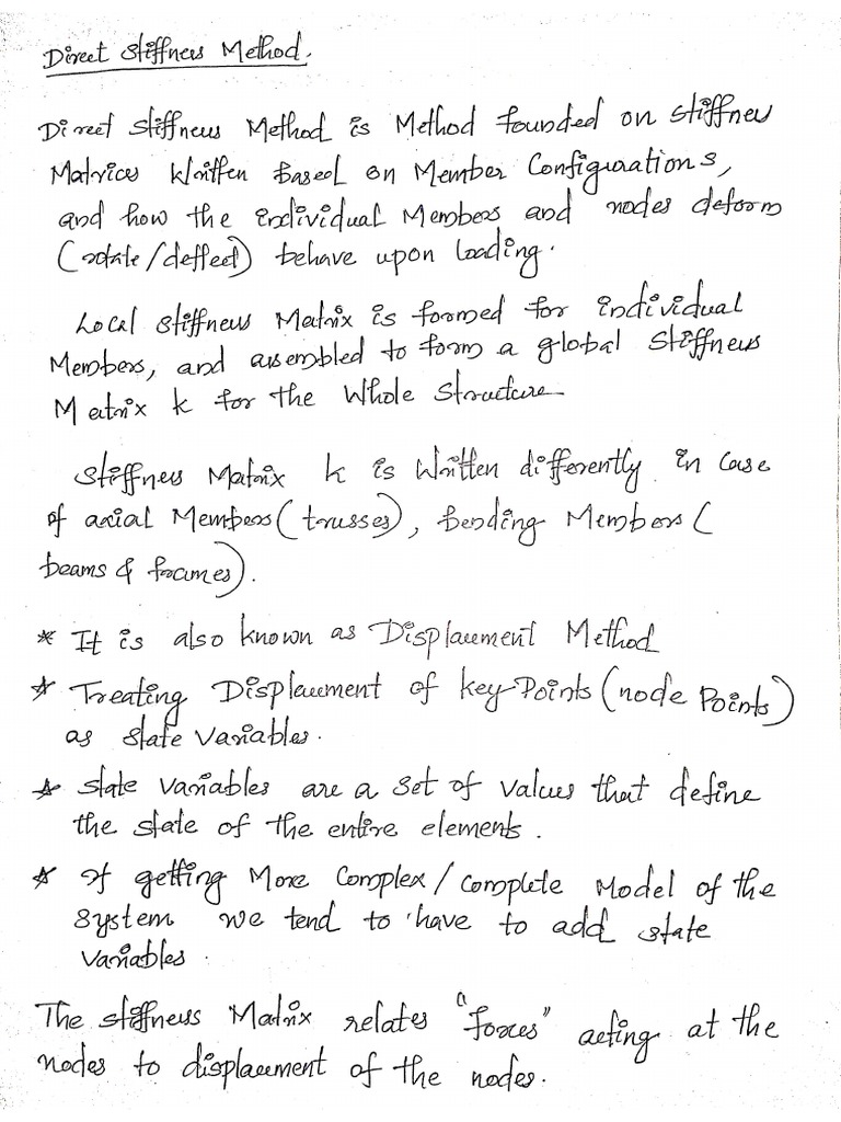 SA 3 Module 5 Introduction To Direct Stiffness Method - Beam | PDF