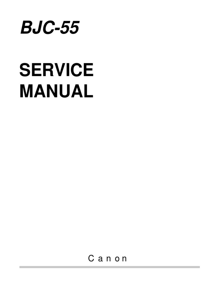 Canon BJC-55 Service Manual | PDF | Usb | Printer (Computing)
