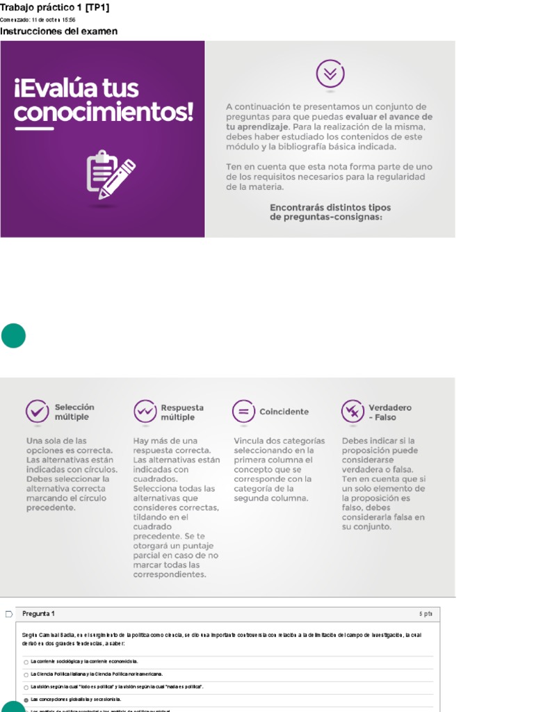 Examen_ Trabajo práctico 1 [TP1] | PDF | Sistemas politicos | Gobierno