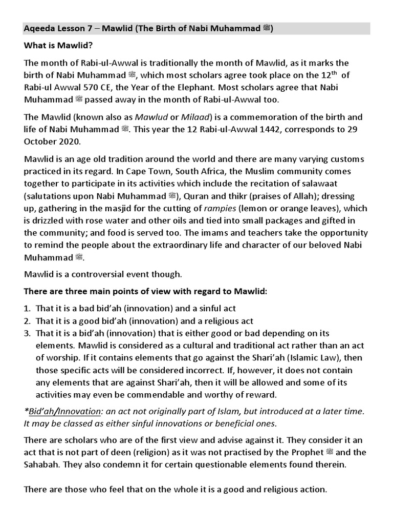 An In-Depth Look at the Debate Around Mawlid, the Celebration of the ...