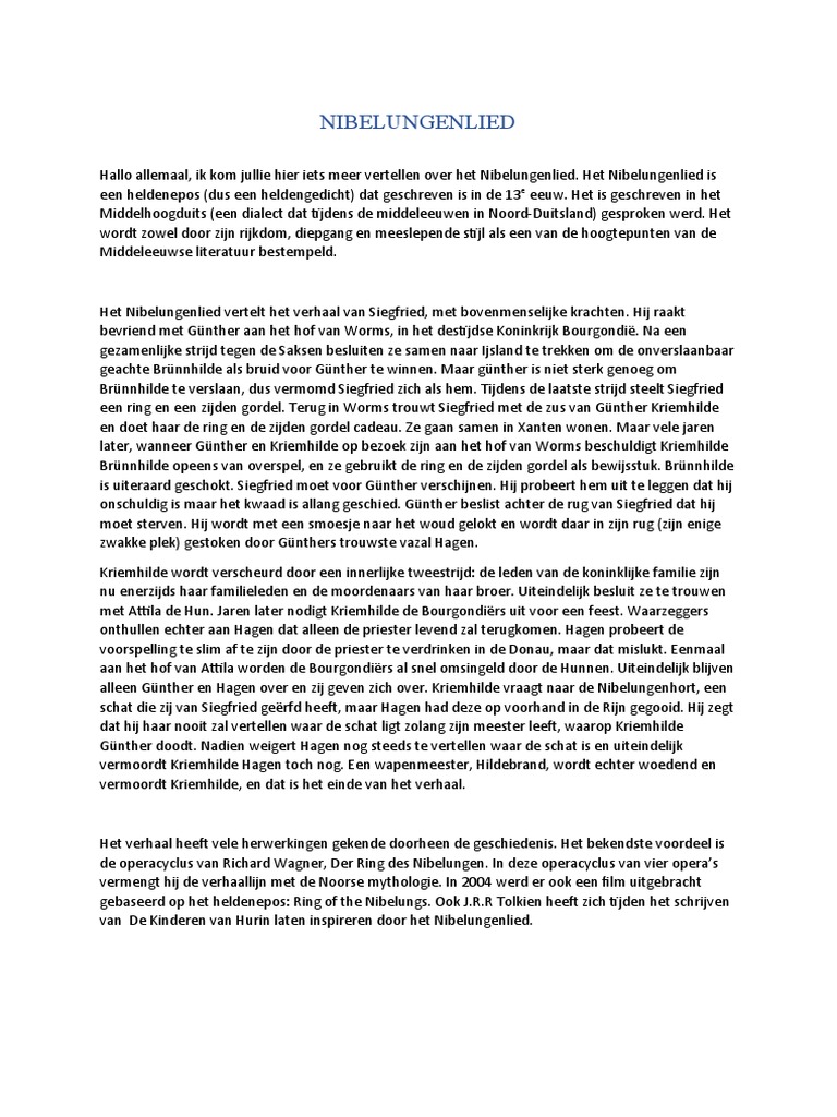 NIBELUNGENLIED | PDF