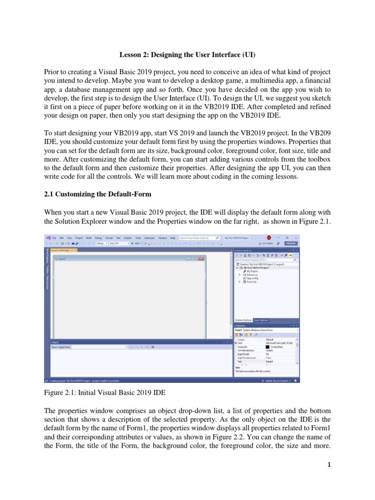 Lesson 2 Designing The User Interface (UI) | PDF | Integrated ...
