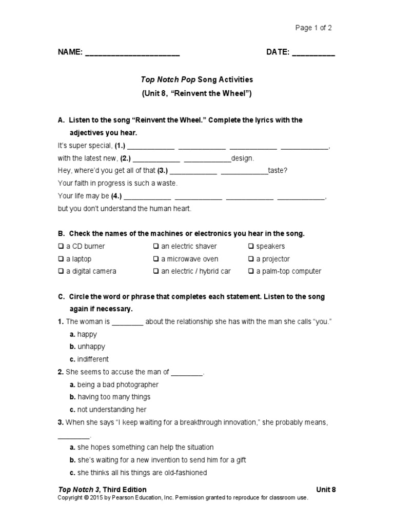 UNIT 08 Reinvent The Wheel | PDF | Social Science