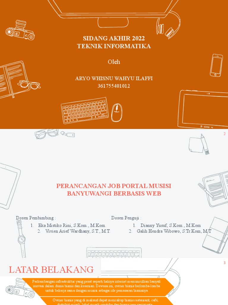 Presentasi Perancangan Job Portal Musisi Berbasis Website | PDF