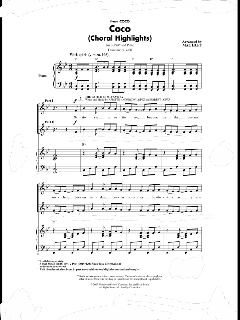 Coco | PDF | Canto | Música vocal