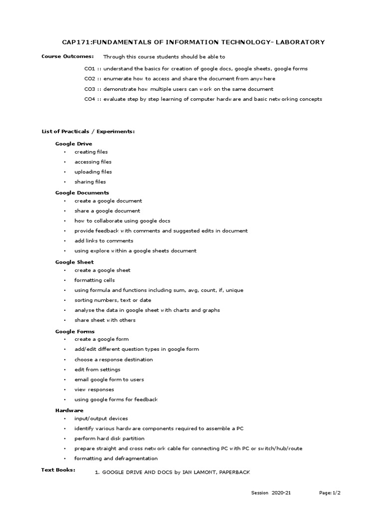 CAP171 Syllabus | PDF | Career & Growth | Art