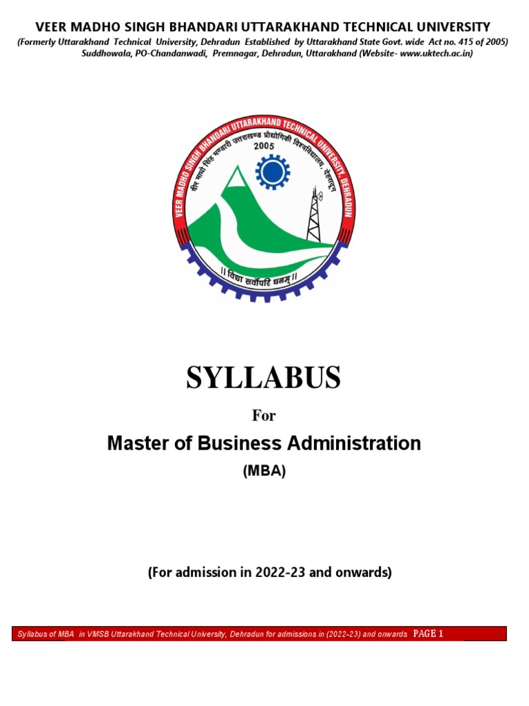 Mba Syllabus Pdf Regression Analysis Leadership