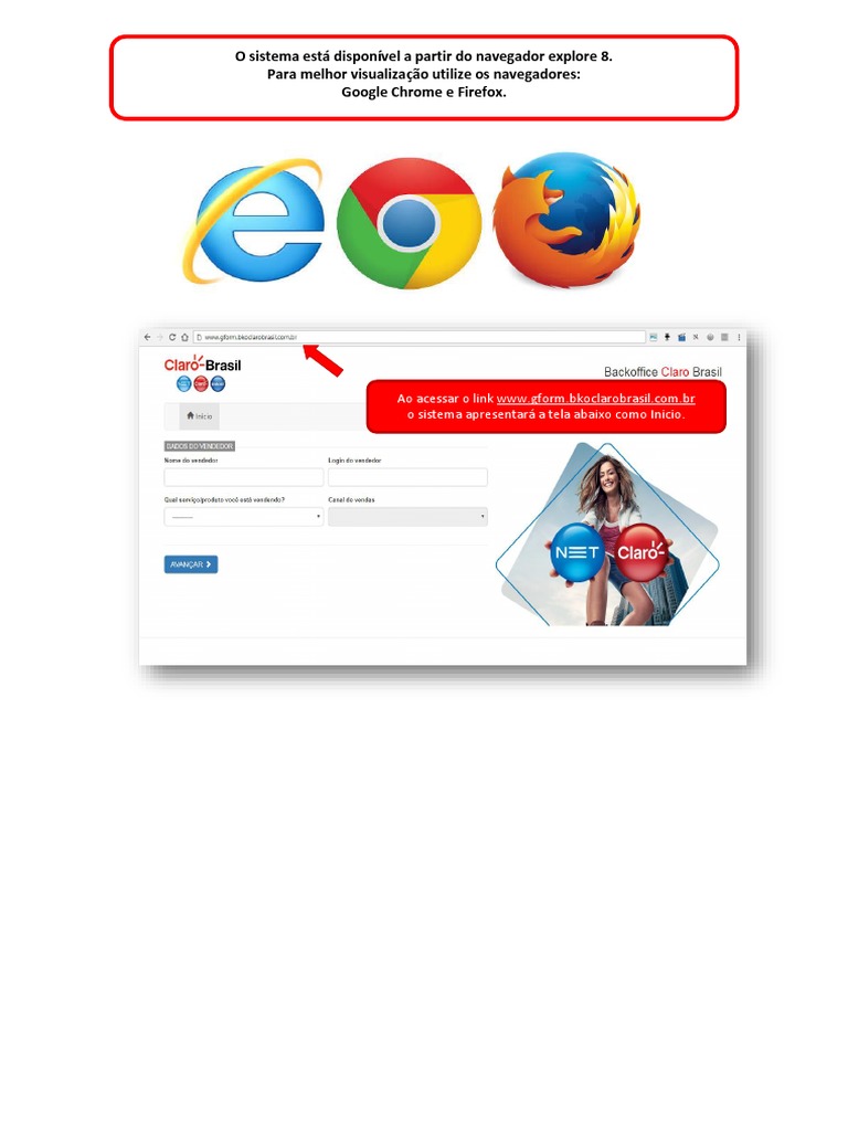 Passo A Passo Vendedor - Gform Claro - Net | PDF