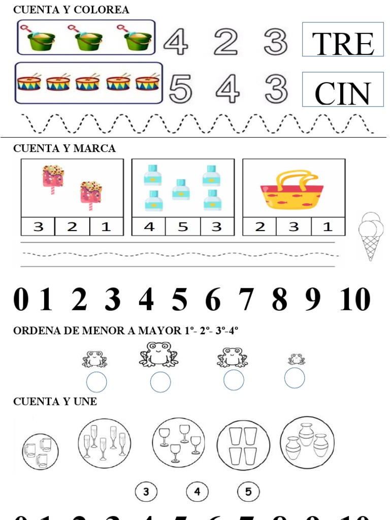 Cuenta y Colorea | PDF
