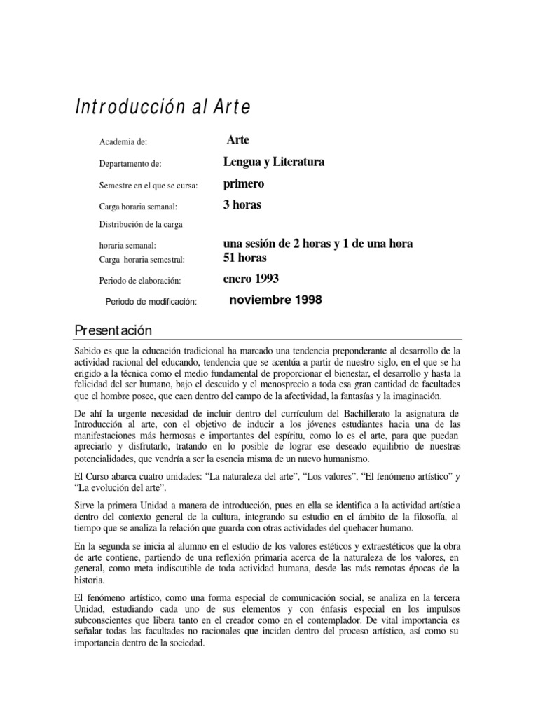 Introduccion Al Arte | PDF | Estética | Aprendizaje