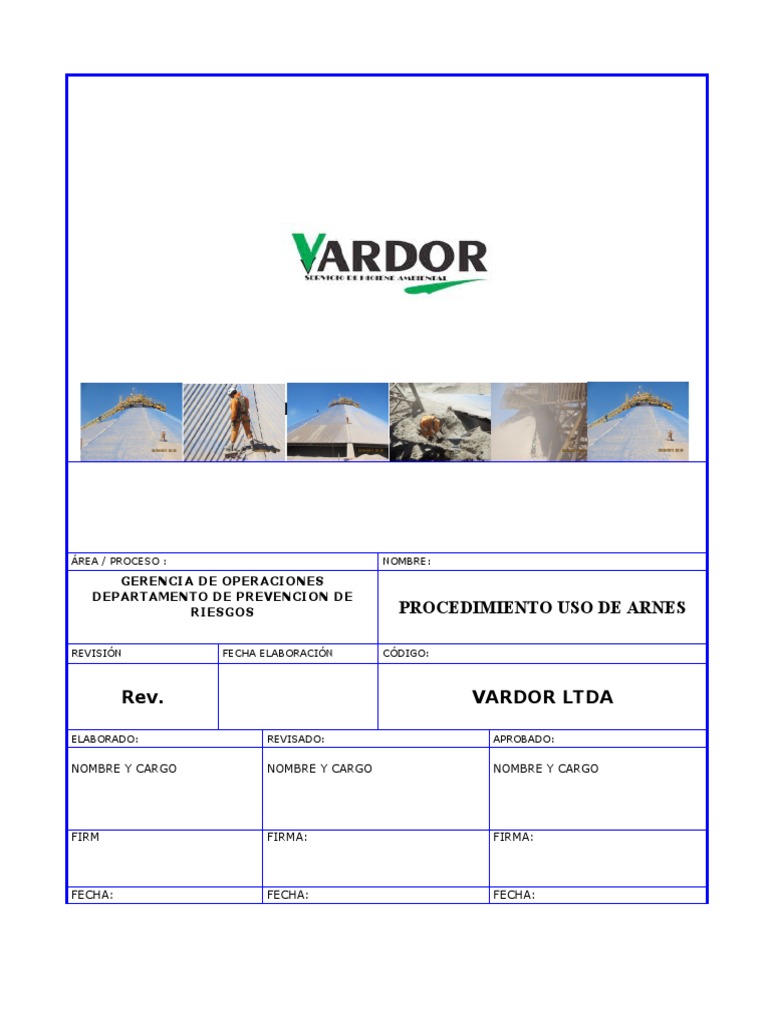 Procedimiento Uso de Arnes Vardor | PDF | Cuerda