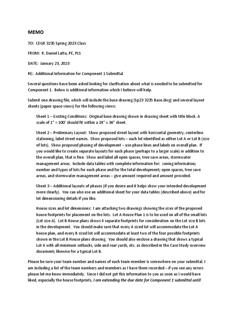 MEMO-Component 1 Addendum 012323 | PDF