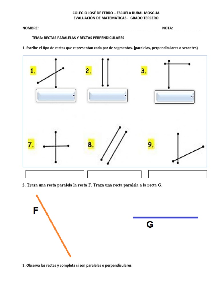 3° Rectas Paralelas y Perpendiculares | PDF