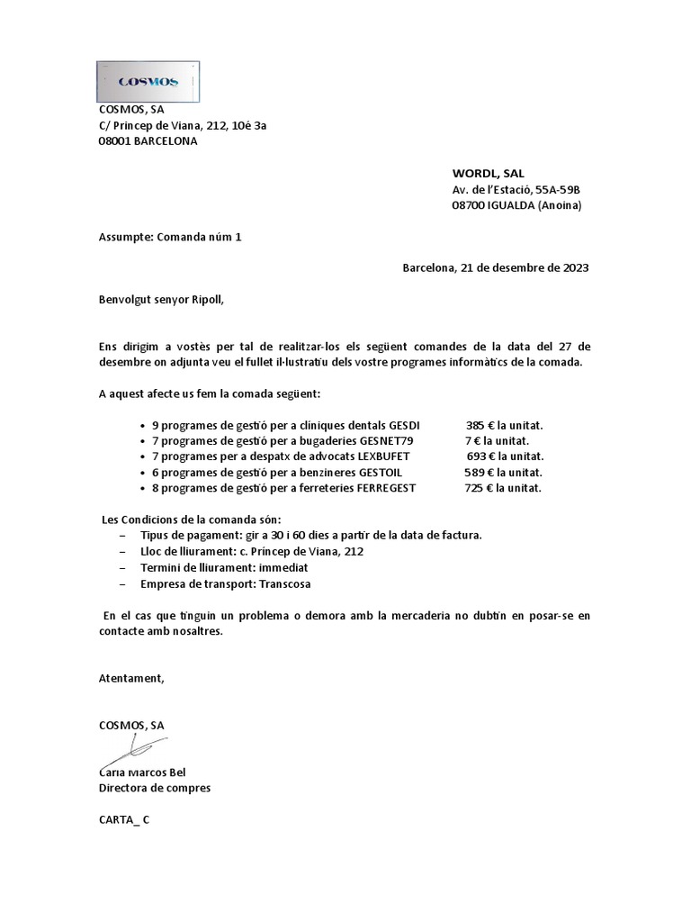 Carta C | PDF