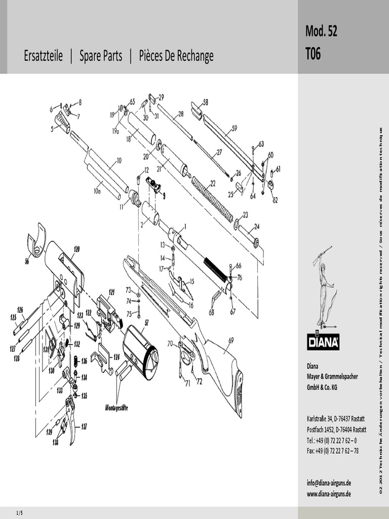 DIANA Mod. 52 T06 SpareParts | PDF