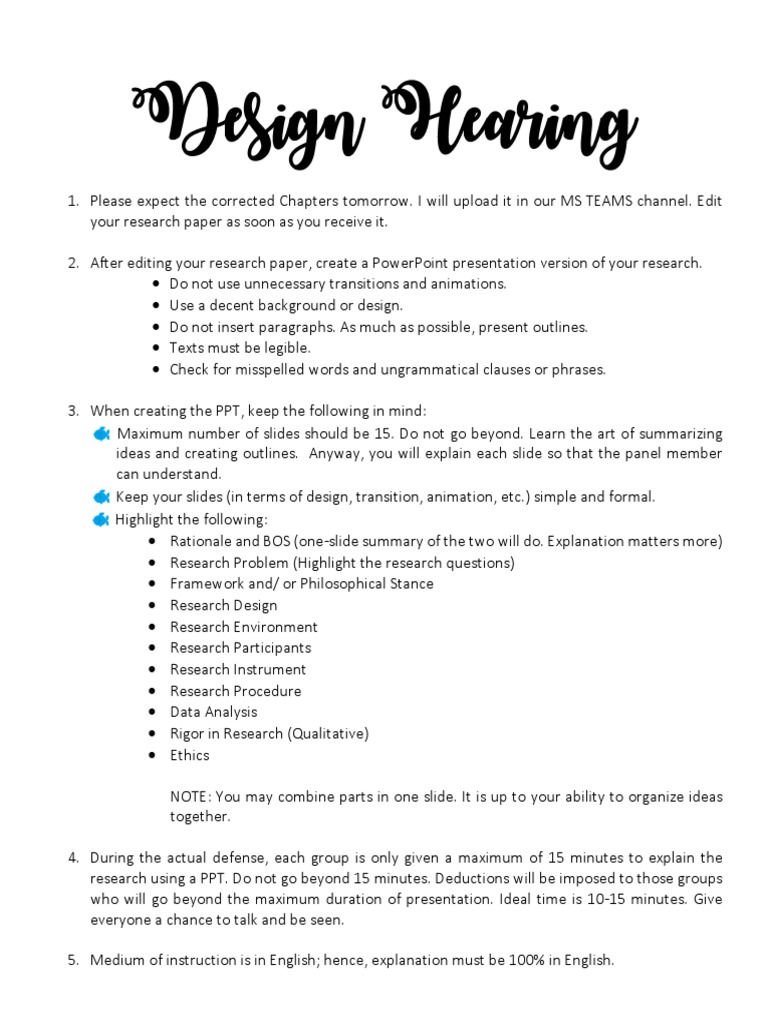 Design Hearing | PDF