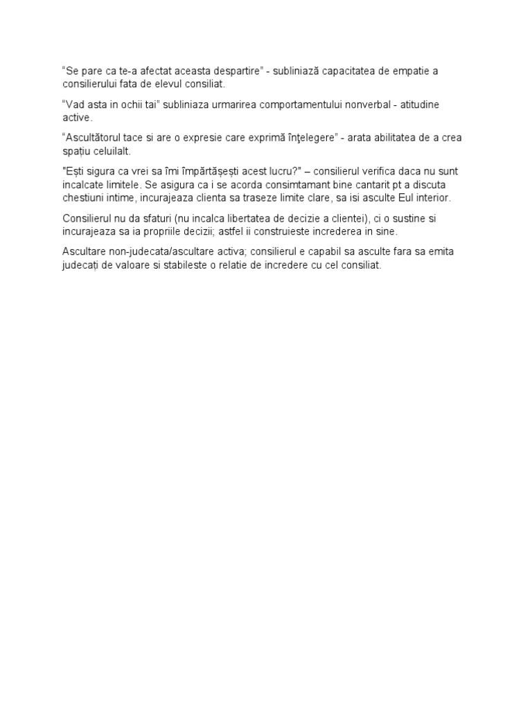 Caracteristici Exprimate de Consilier in Dialog | PDF