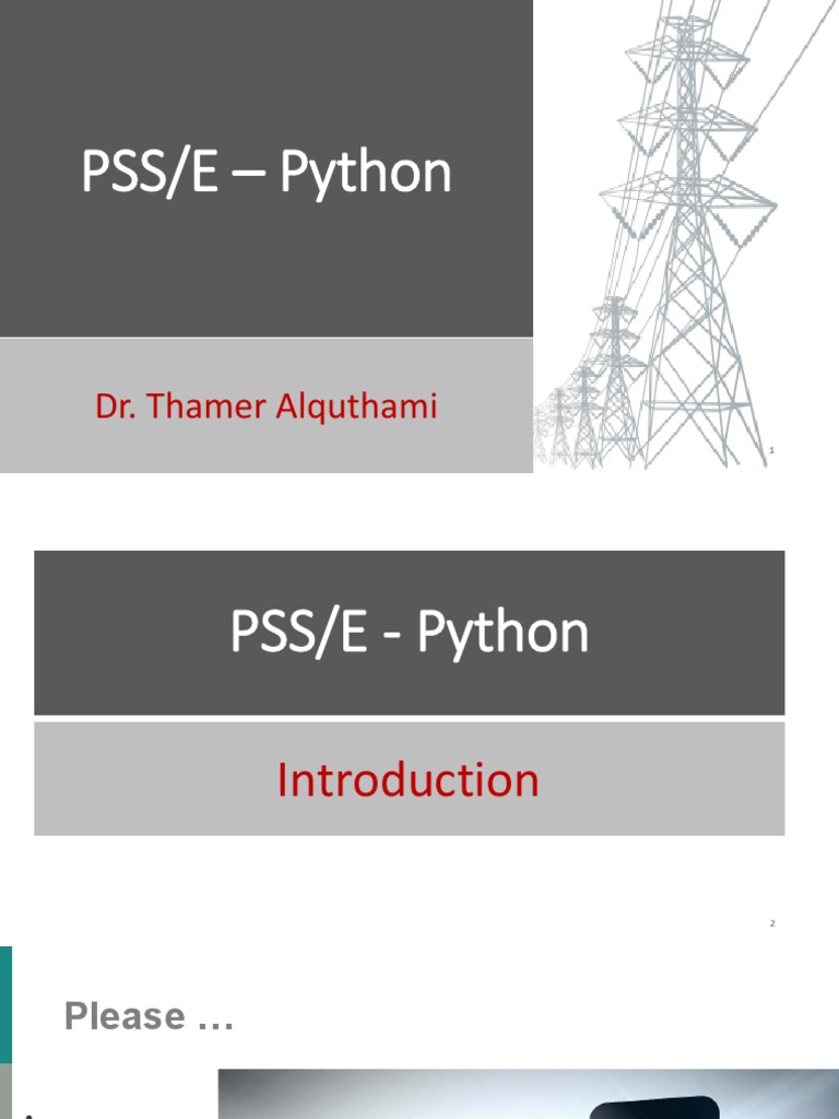 Psse Python Training Material Pdf 