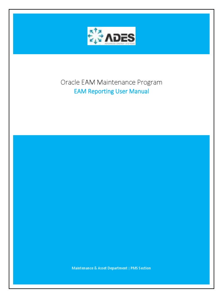 EAM-CMMS-Report Manual | PDF | Software Engineering | Computer Science