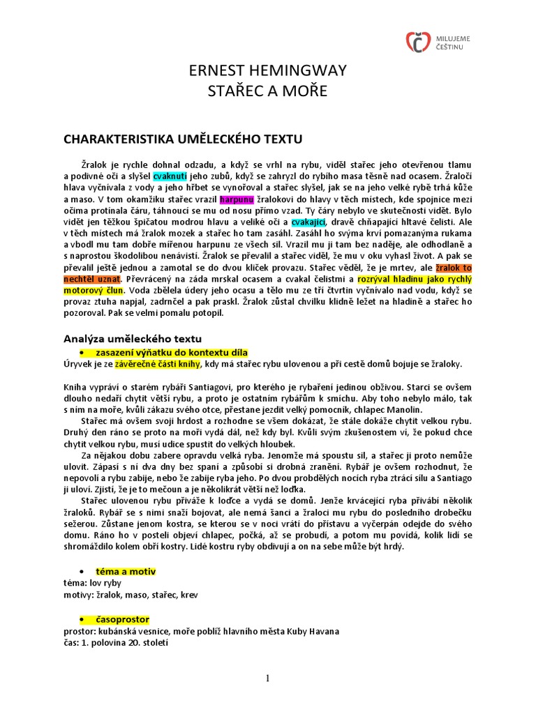 7.ernest Hemingway Starec A More | PDF