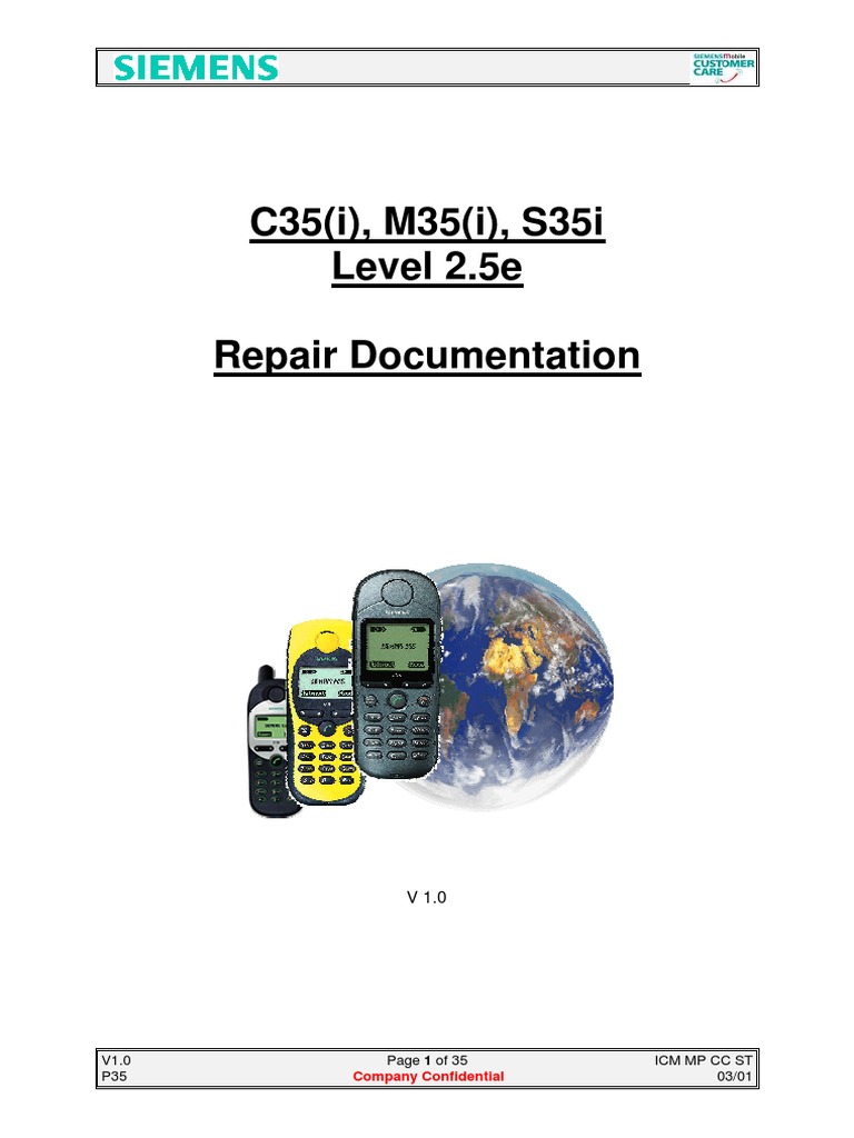 Siemens C35 (I) M35 (I) S35i Service Manual LVL 25e v10 | PDF | Amplifier | Detector (Radio)