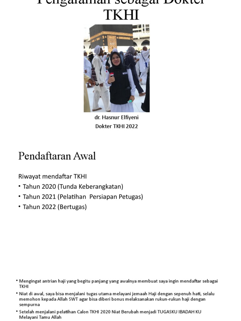 TKHI - Pengalaman Sebagai Dokter TKHI DR - Elfiyeni | PDF | Kesehatan Holistik | Sains & Matematika