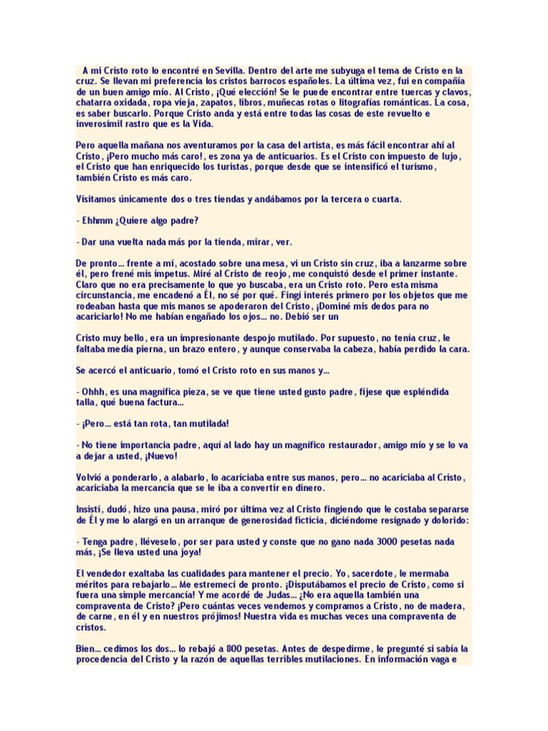 A Mi Cristo Roto Lo Encontré en Sevilla | PDF | Cristo (título)