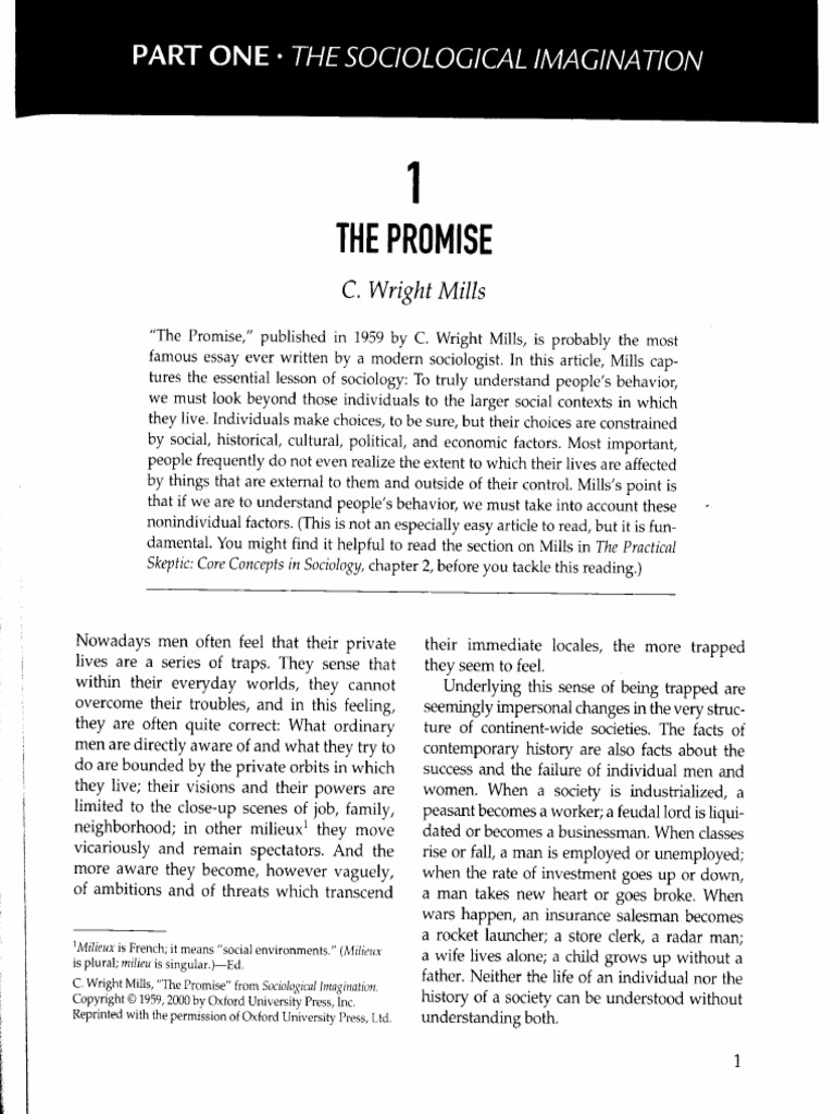 The Sociological Imagination | PDF