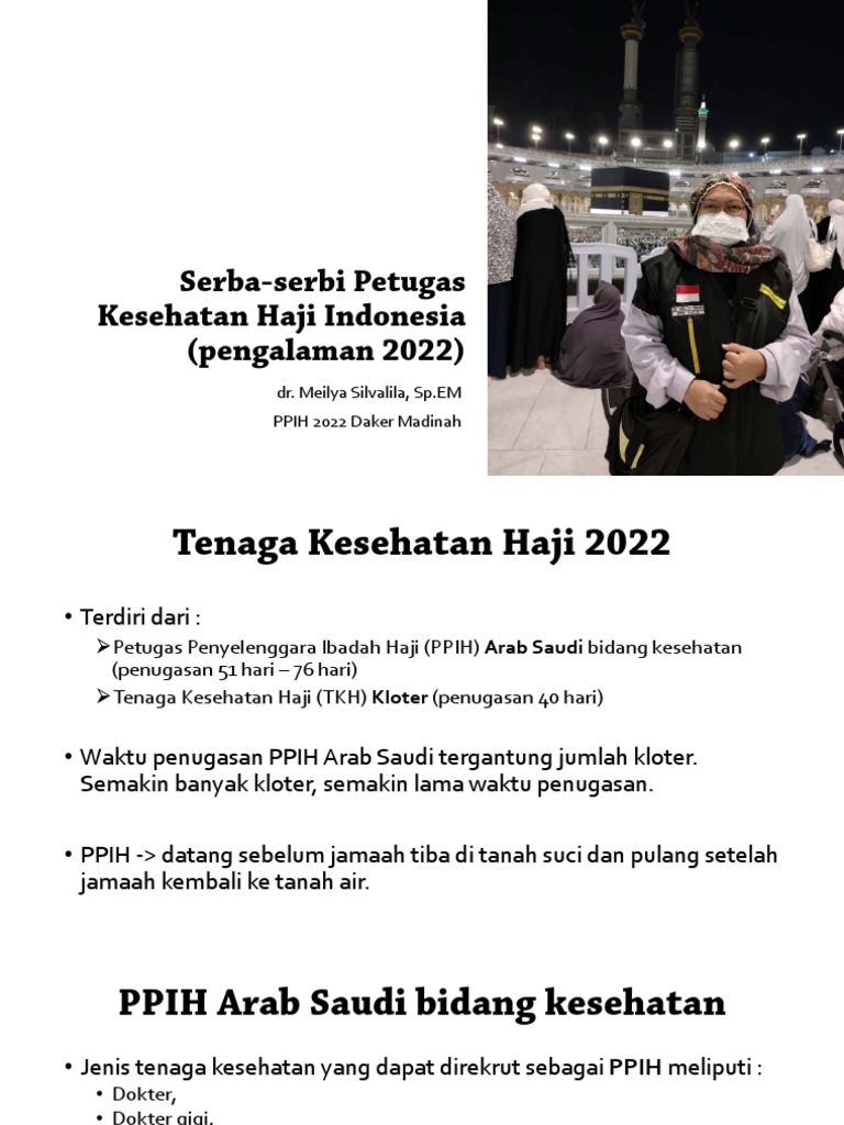 PPIH - Pengalaman Sebagai PPIH Dr. Meilya | PDF