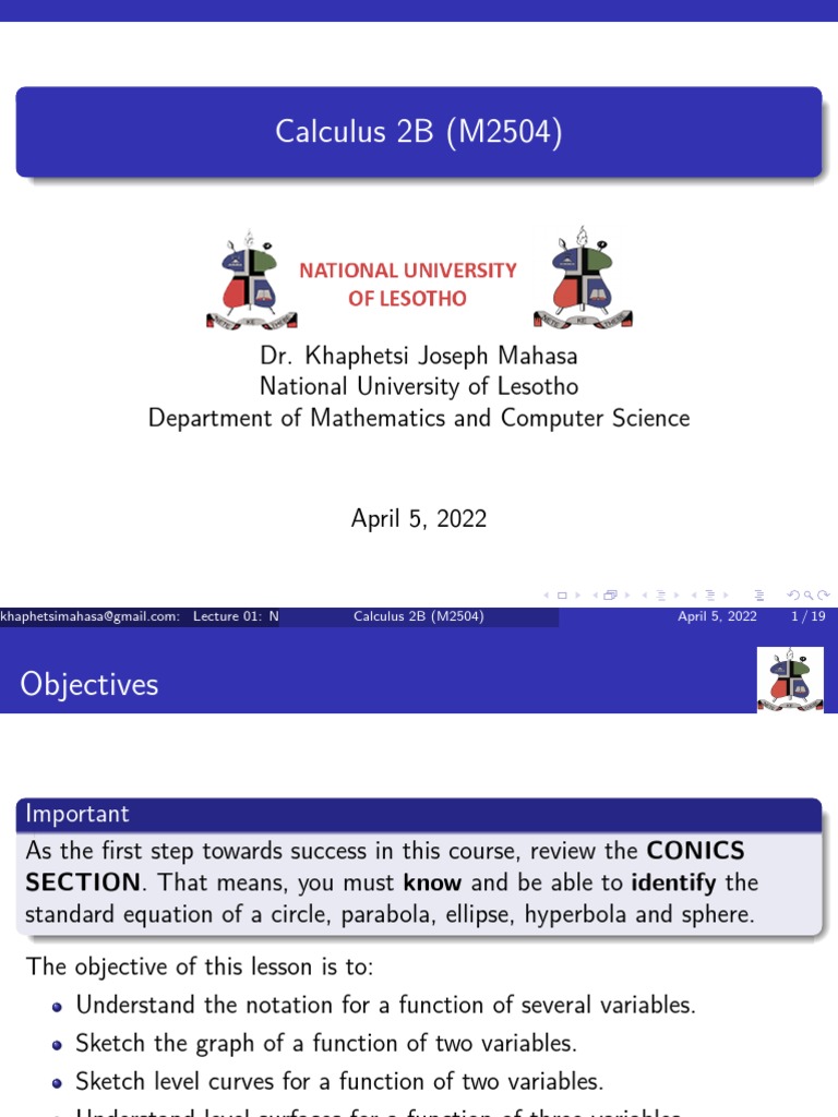 An Introduction To Functions Of Several Variables Pdf Function Mathematics Variable