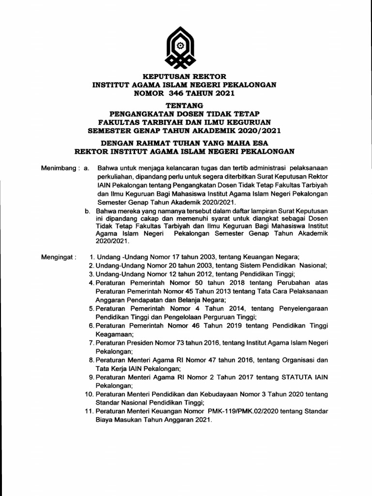 SK DTT SMT Genap | PDF