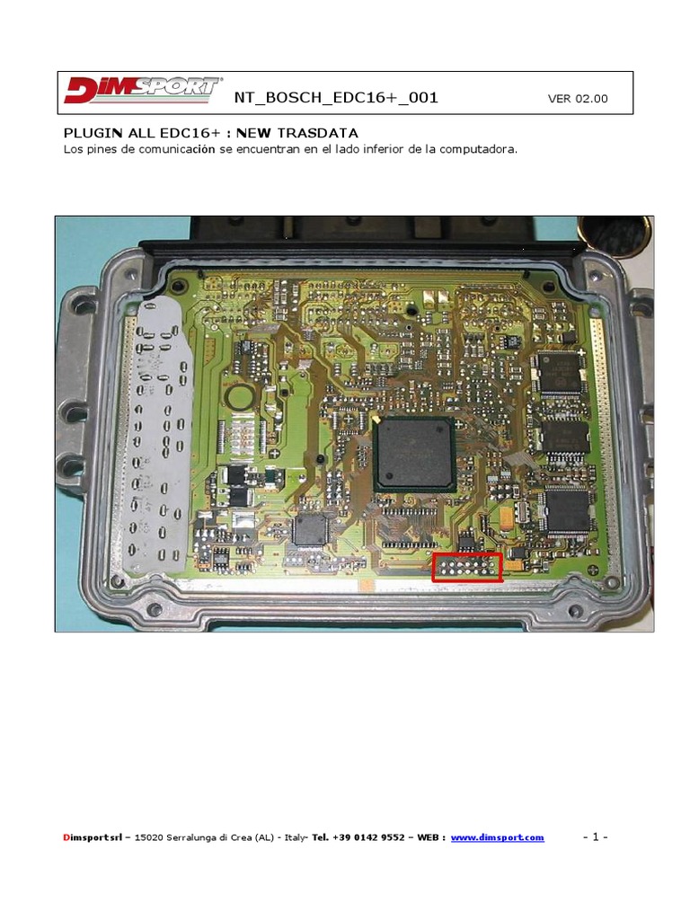 NT Bosch Edc16+ 001 1034 | PDF