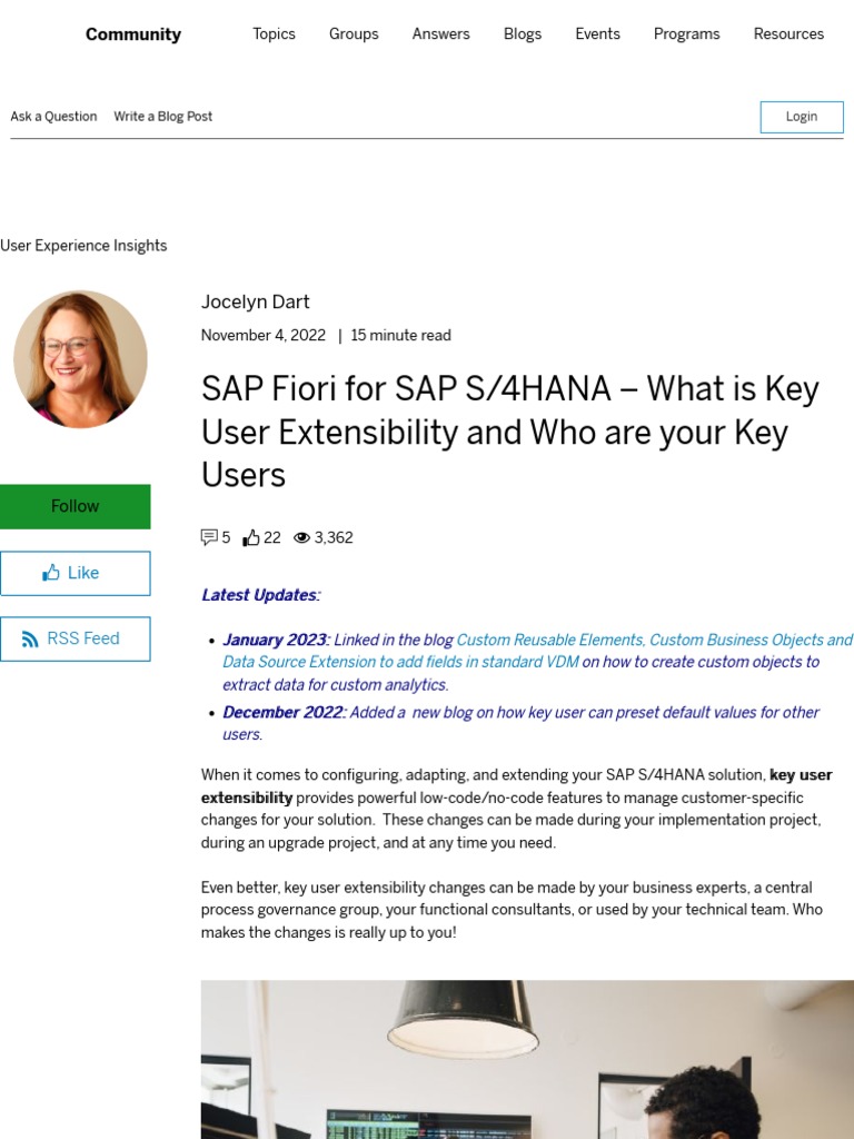 Sap Fiori For Sap S4hana What Is Key User Extensibility And Who Are Your Key Users Pdf