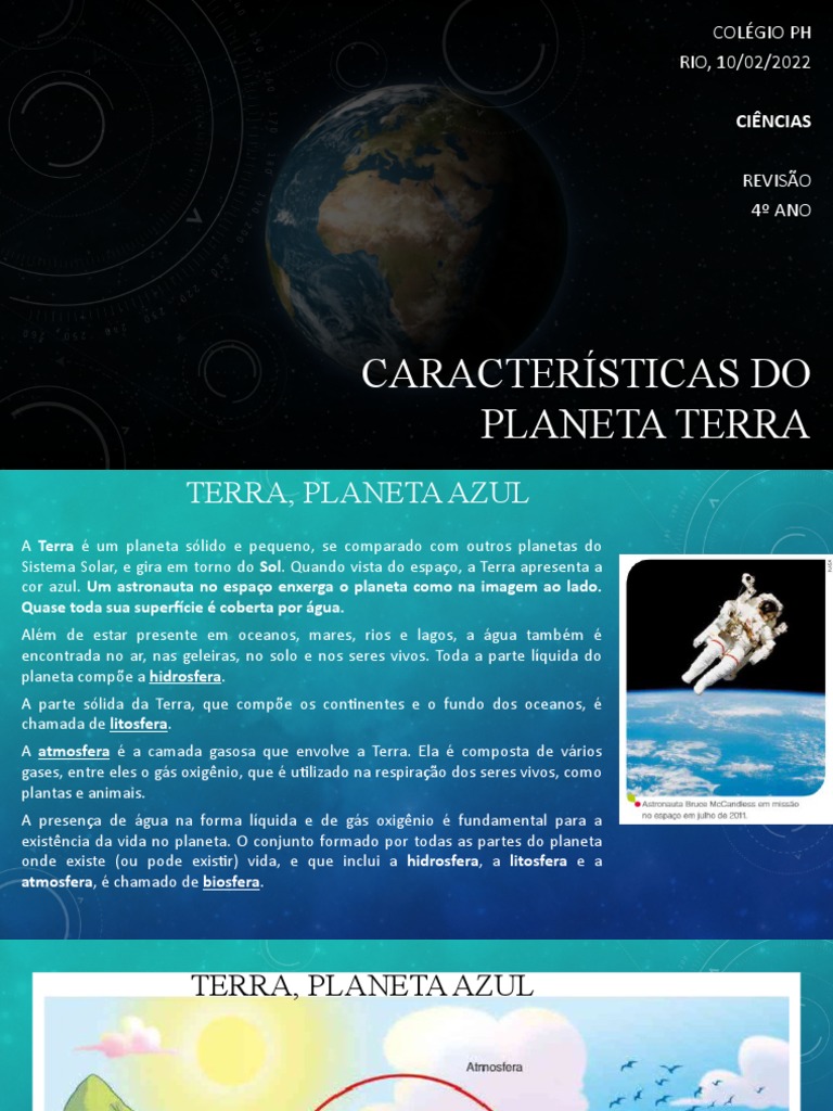 Características Do Planeta Terra | PDF