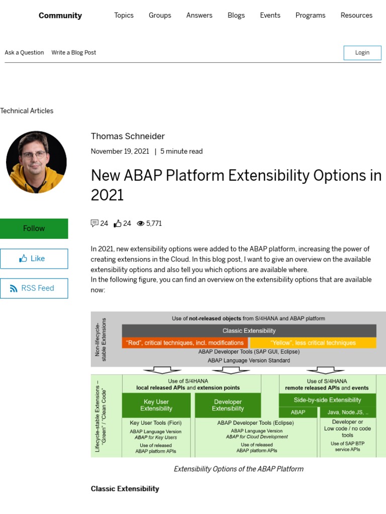 New ABAP Platform Extensibility Options in 2021 | PDF | Computer Programming | Systems Engineering